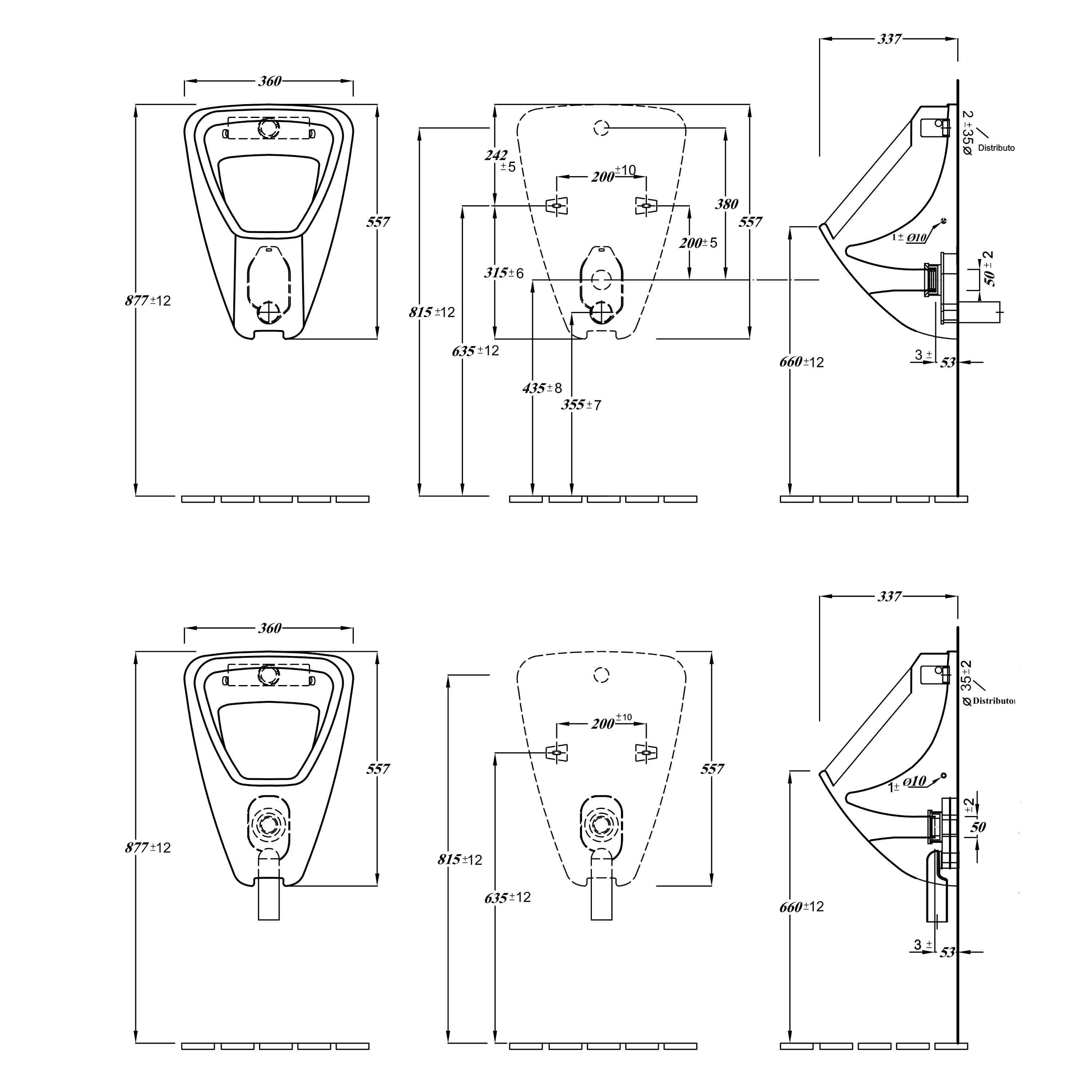 Geo Urinal Back Inlet - Lecico Egypt